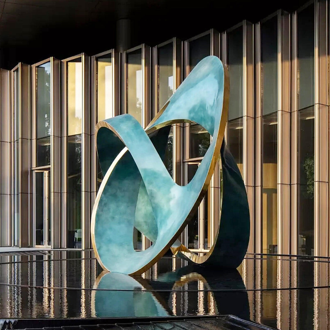 PREMIER Abstract Sculpture Colored Finish Large-scale Industrial Art S ...