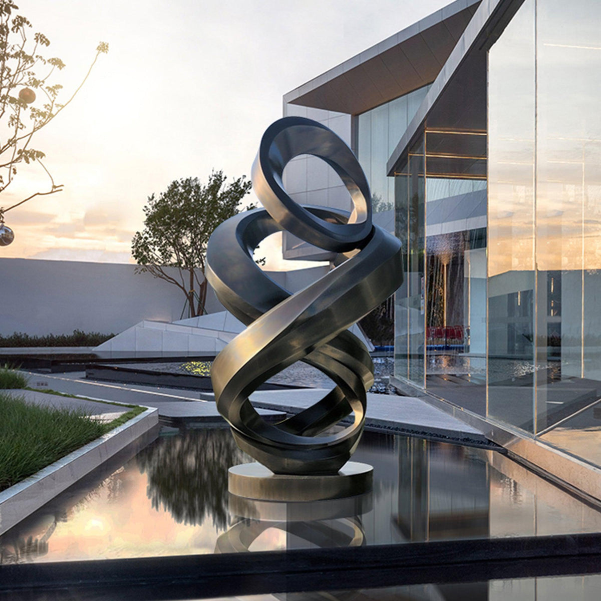 PREMIER Large Sculpture Custom Size Abstract Stainless Steel Outdoor S ...