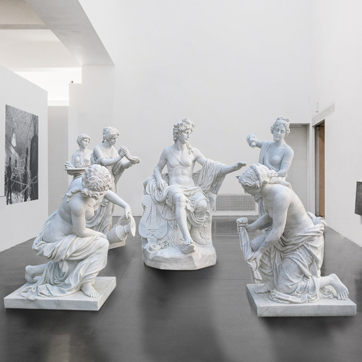 PREMIER Marble Apollo Bath Statue One Set Classic Greek Outdoor Sculpt ...