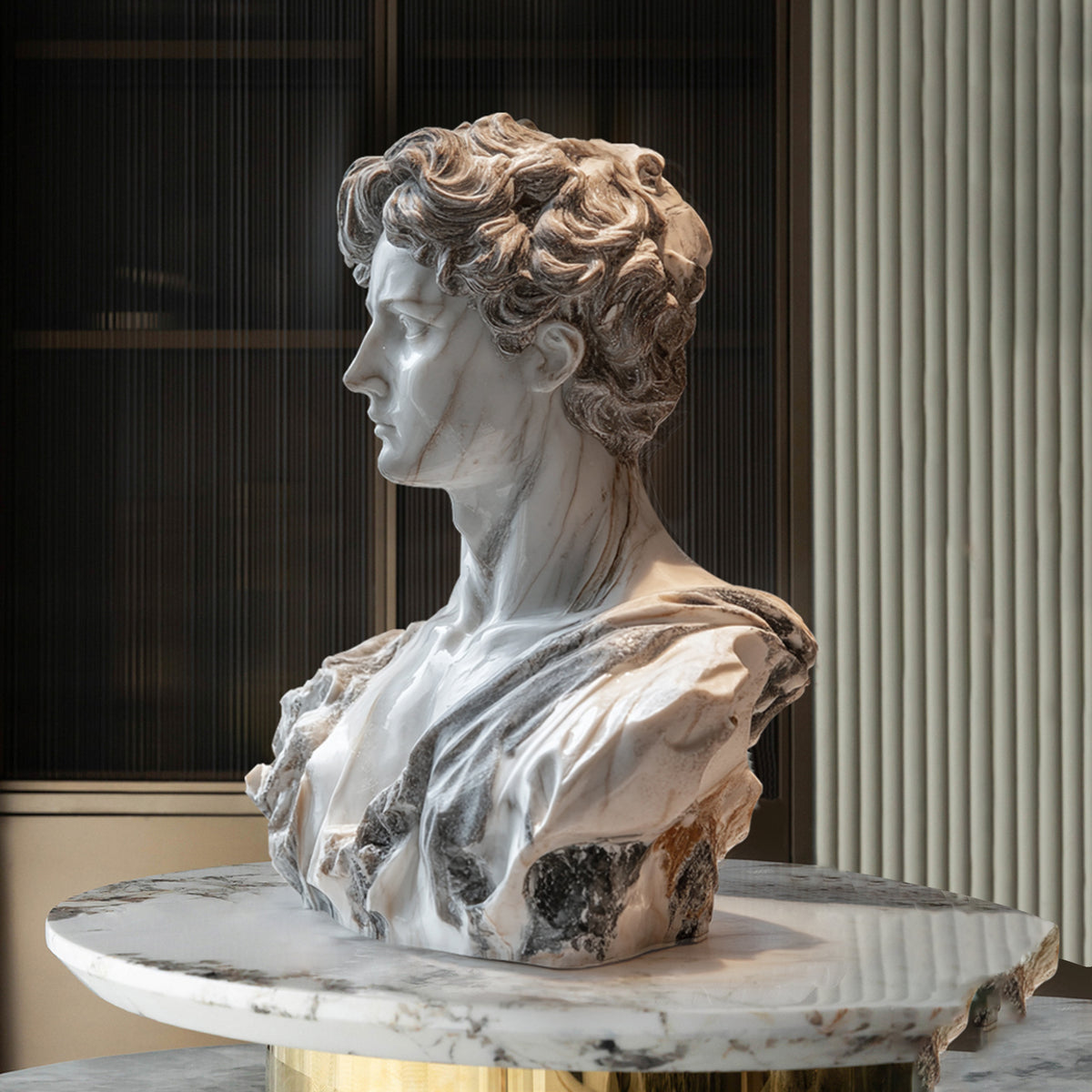 PREMIER Marble Bust Statue Handcrafted Classical Figure Bust Sculpture ...