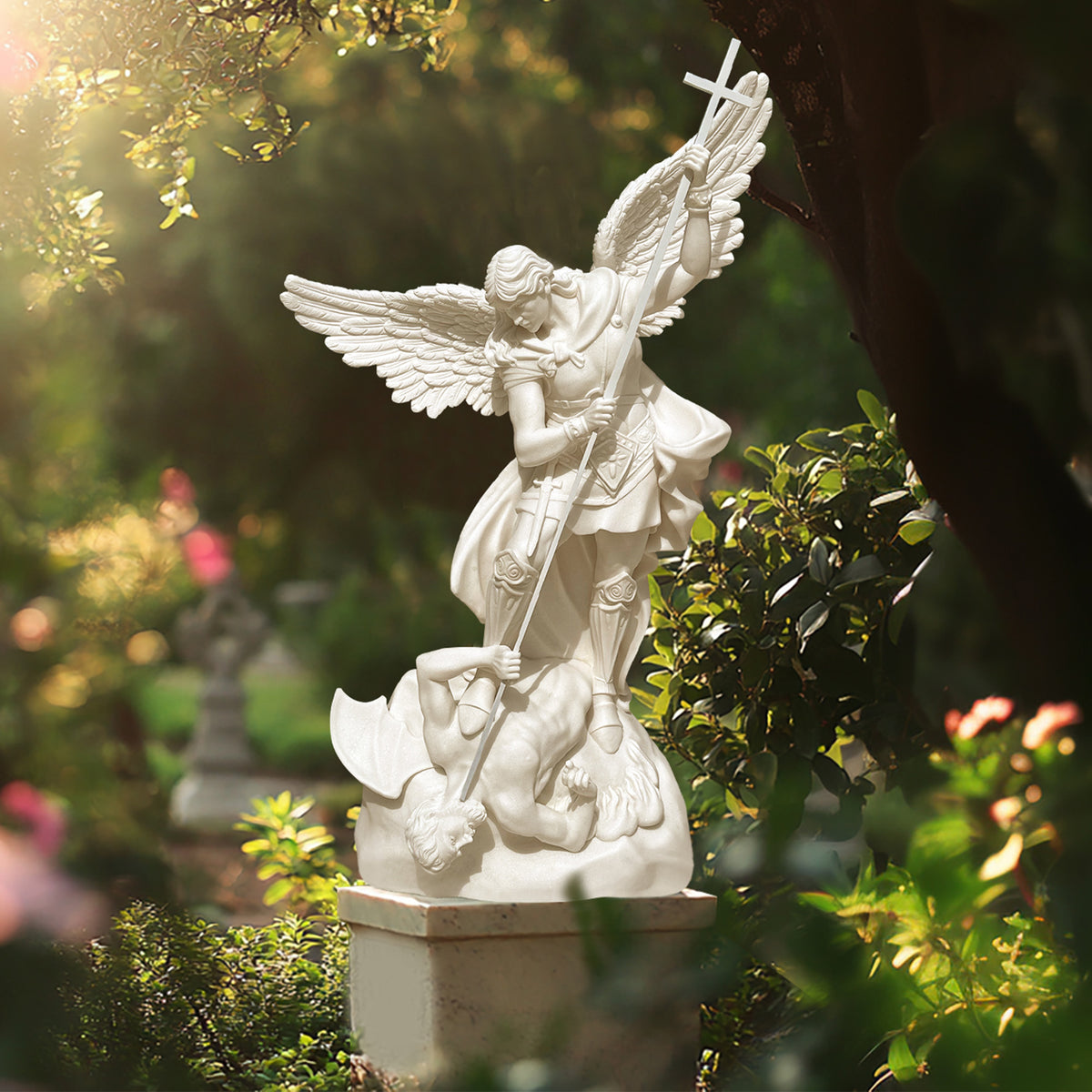 PREMIER Marble Saint Gabriel Statue Archangel Outdoor Religious Sculpt ...