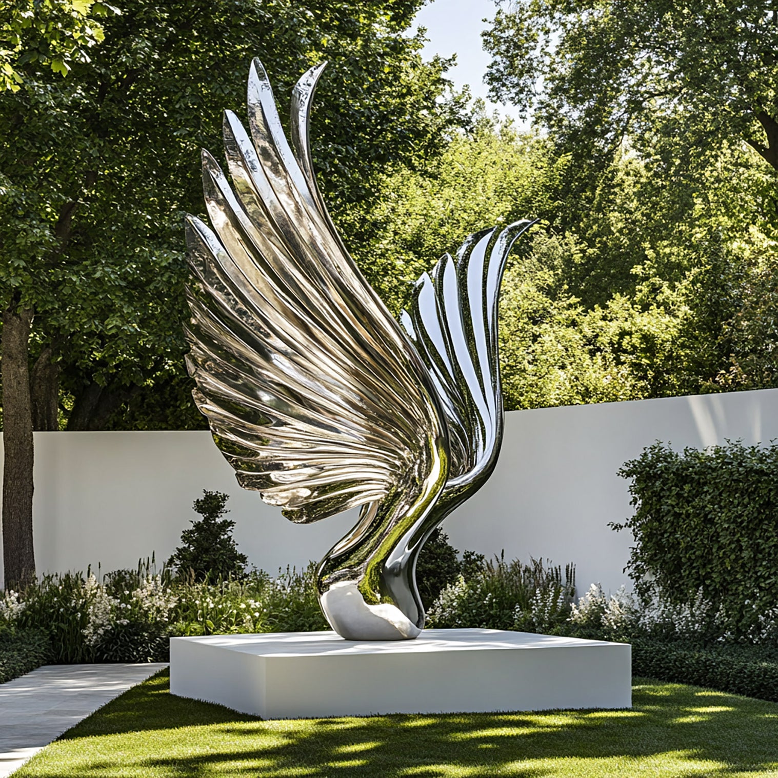PREMIER Stainless Steel Wing Sculpture Monumental Outdoor Art PSSS-076 ...