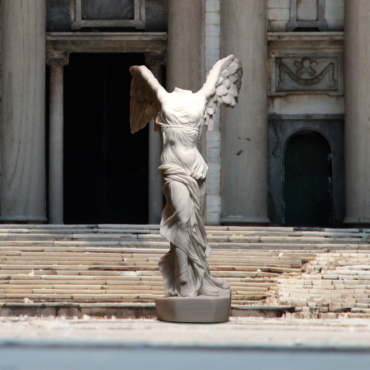 PREMIER Winged Nike Victory of Samothrace Goddess Cast Marble Statue P ...