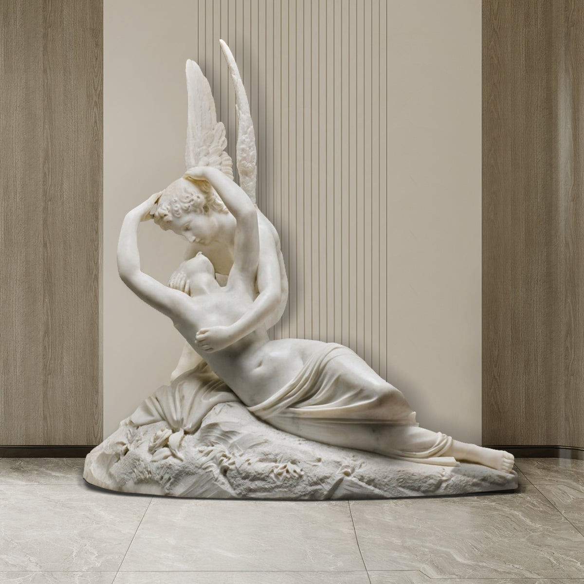 PREMIER Cupid and Psyche Marble Statue Romantic Classic Reproduction P ...