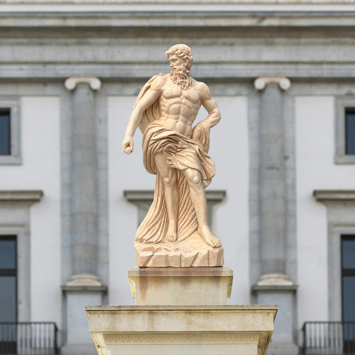 PREMIER Poseidon Garden Statue Hand-Carved Sculpture of the Greek God ...